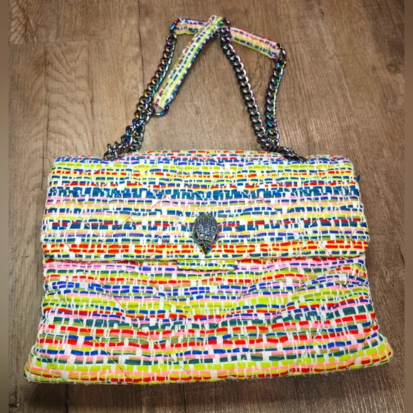 Kurt Geiger | Bags | Kurt Geiger London Tweed Shoulder Bag In Rainbow ...